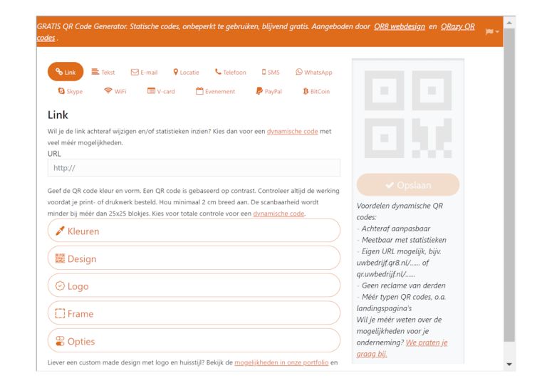 QRazy - QR codes - dynamische QR code toepassingen