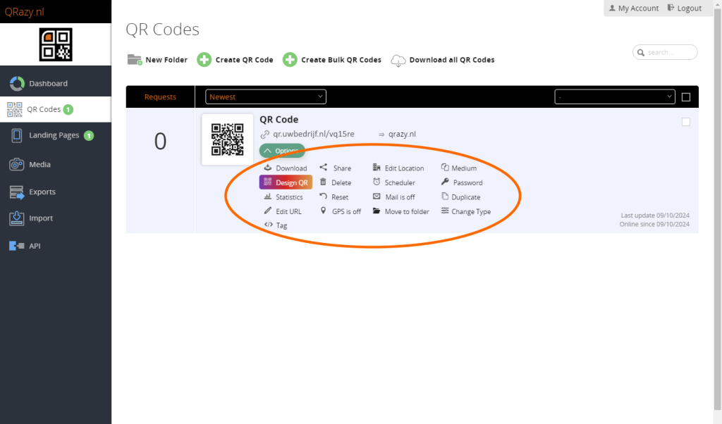 QRazy - QR codes - dynamische QR code toepassingen